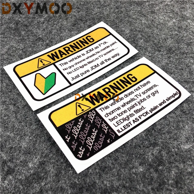 Warning Stickers For Cars
