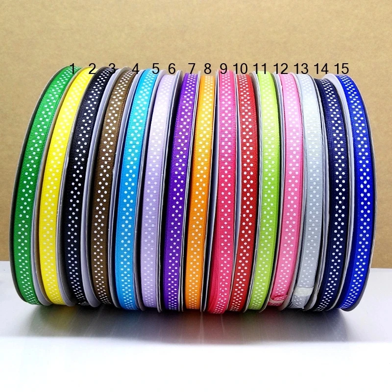 Free shipping 2017 new arrival Ribbons free shipping 50 yard 3/8'' dot ...