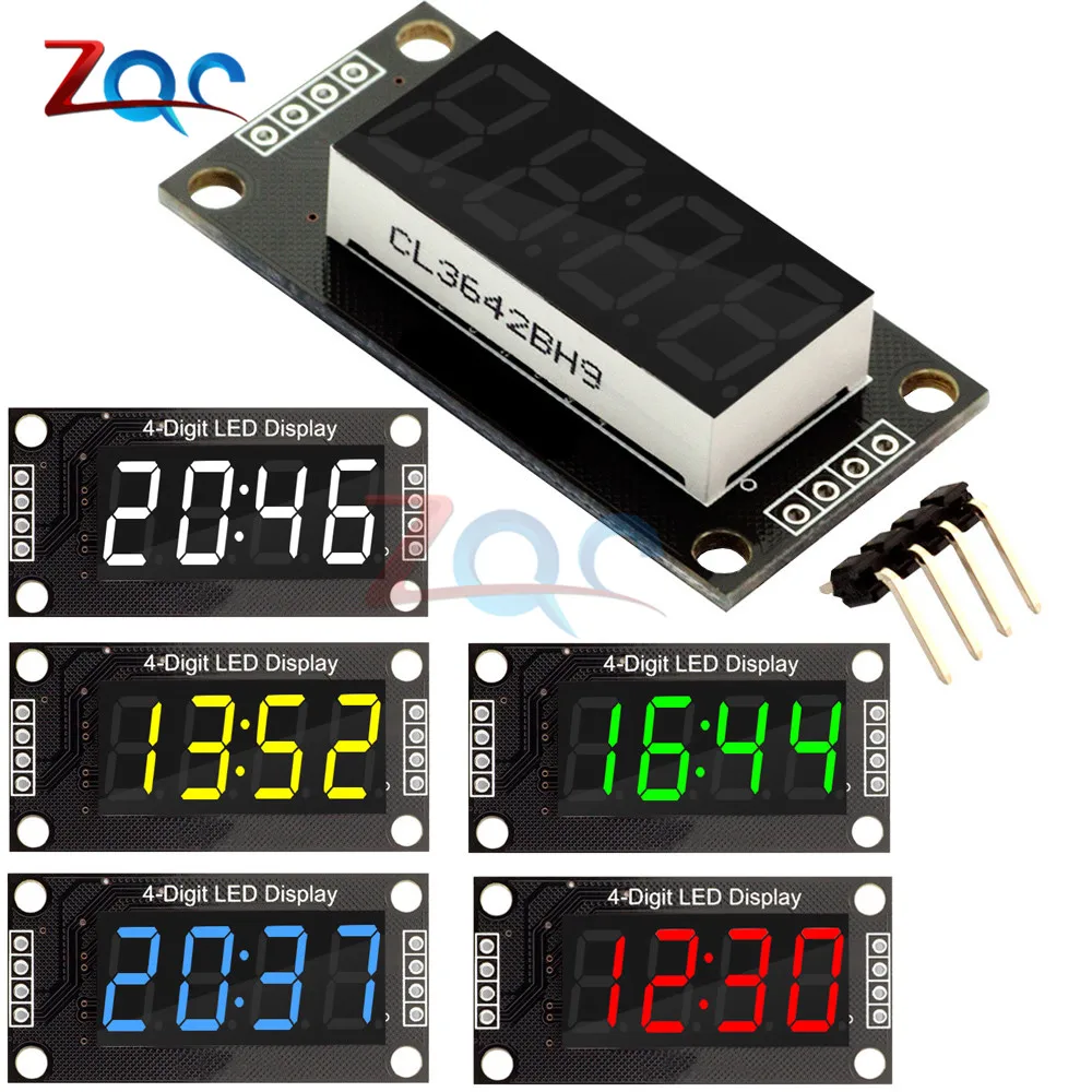 Módulo de pantalla LED de 7 segmentos para Arduino R3, tubo de 4 dígitos de 0,36 pulgadas, ánodo ...