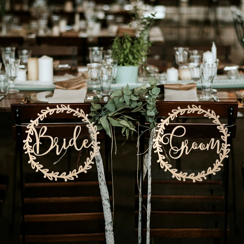 Wedding-wooden-Bride-and-Groom-Chair-Signs-Wedding-wooden-Props ...