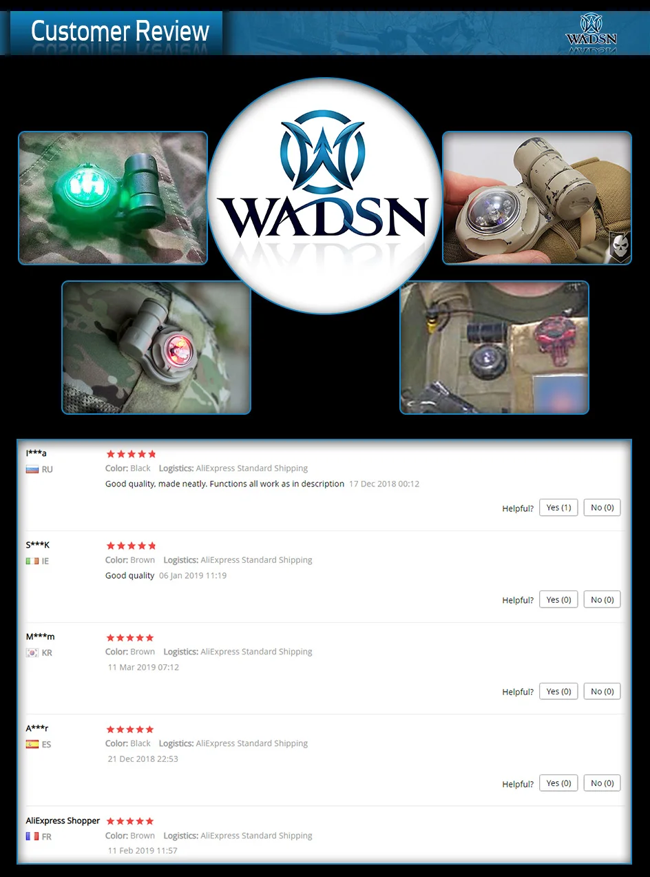 WADSN Signal Light VIP IR LED Safety Light Outdoor Survival Emergency ...