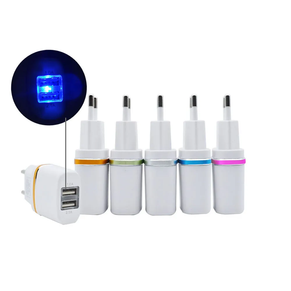 Mokingtop Universal Mobile Phone Charger Home Travel 5V 2.1A Dual Ports ...