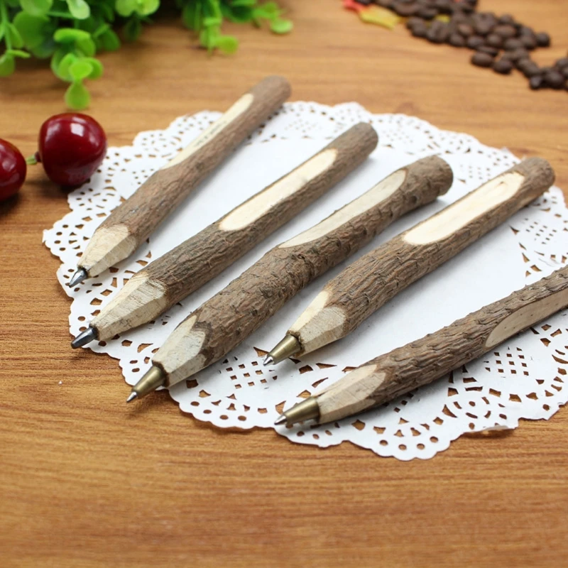 Creative Tree Wooden BallPoint Pen For Writing Office School Supplies ...