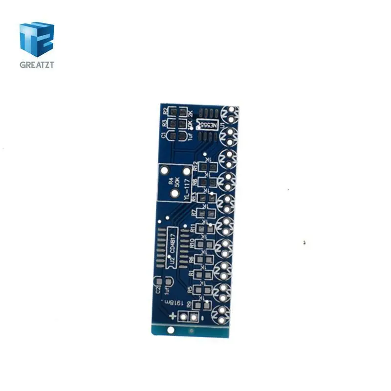 NE555+CD4017 Running LED Flow LED Light Electronic Production Suite DIY ...