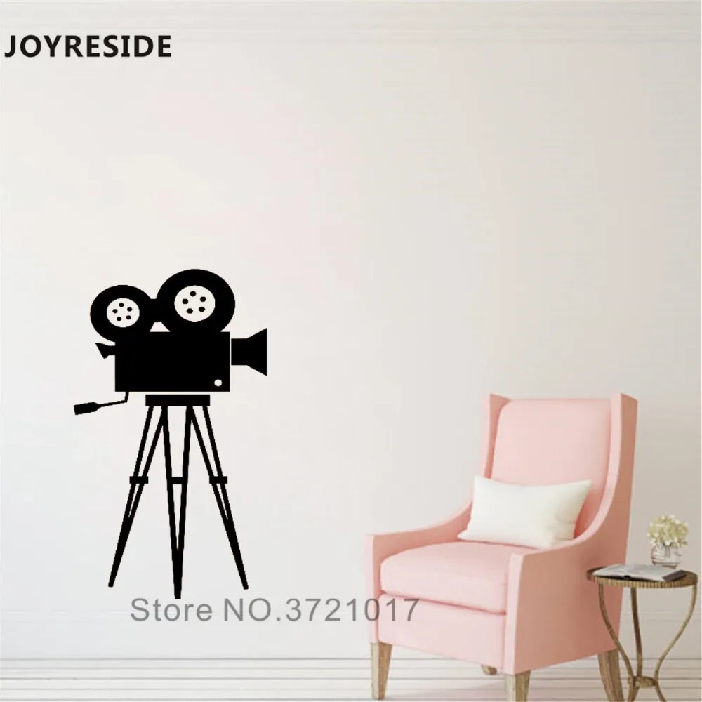 Joyresive calcomanía de pared para cámara de cine, pegatina artística ...
