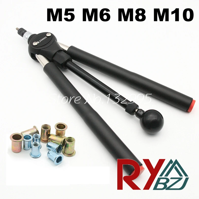 Rivet nut guns M5 M6 M8 M10 Double Hand Manual Riveters Hand Blind ...