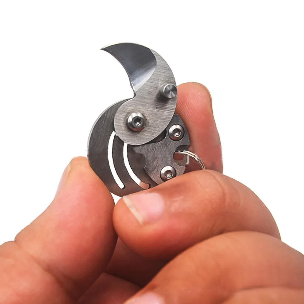 Mini Portable Coin Folding Knife with Keychain Outdoor Survival Pocket ...