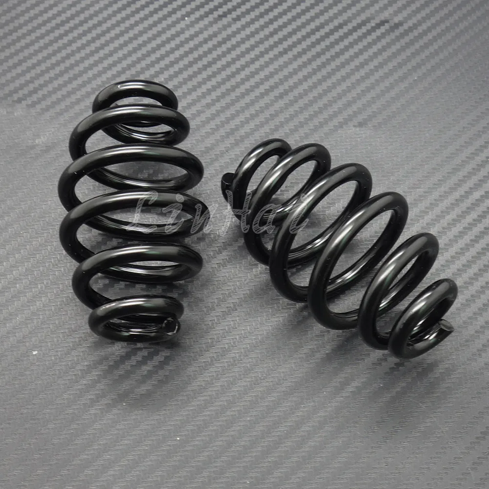 Motorcycle-Black-3-Barrel-Coiled-Solo-Seat-Springs-For-Harley-Chopper ...