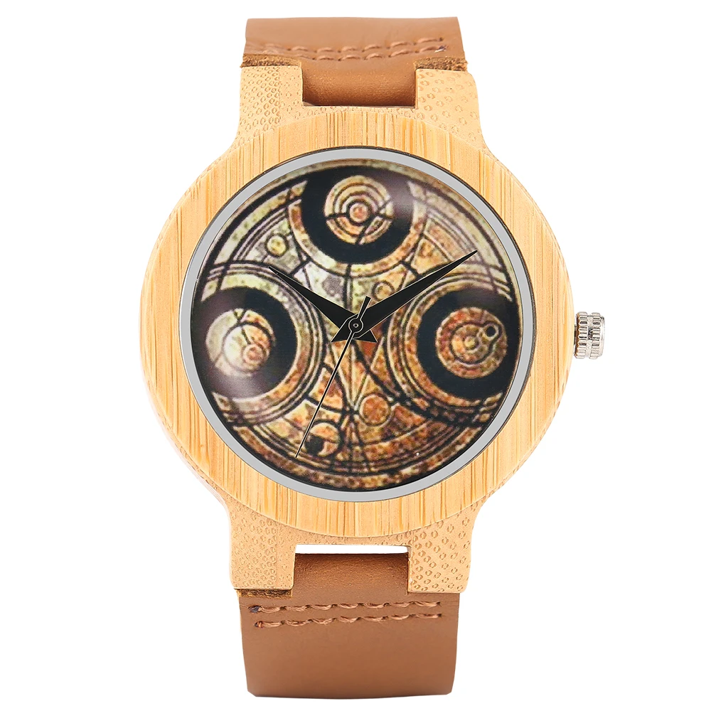 Handmade Bamboo Wrist Watch Simple Novel Wooden Mens Watches Genuine ...