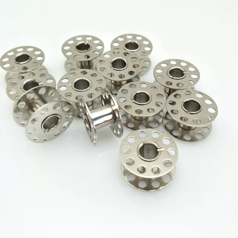 High Quality 10PC Metal Bobbins Spool Sewing Craft Tool Stainless Steel ...