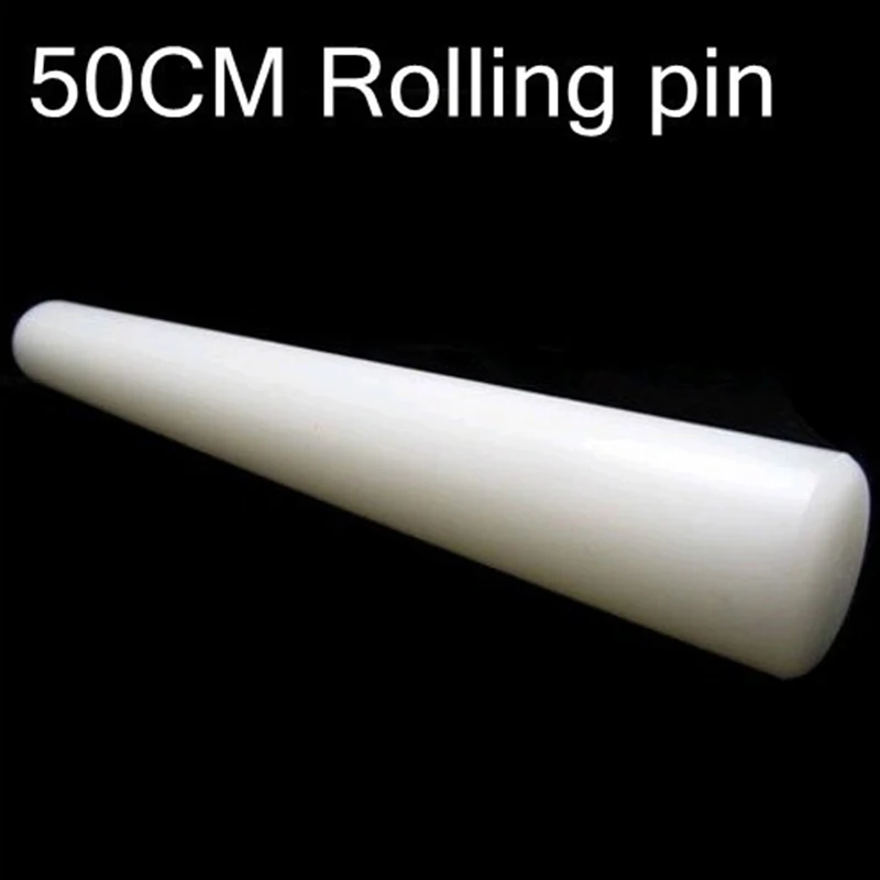 50cm White Glossy Nylon Rod Fondant Cake Decorating Rolling Pin,Rolling ...