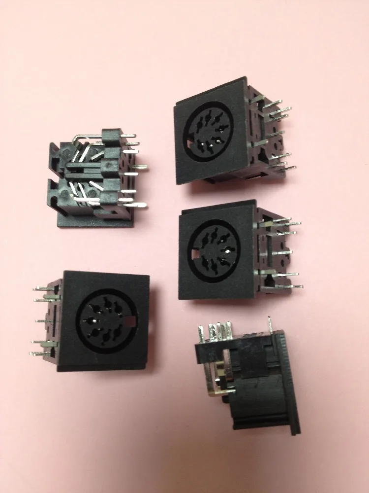 20 Pcs S Terminal DIN Jack 7 Pin Circular Jack Female PCB Mount ...