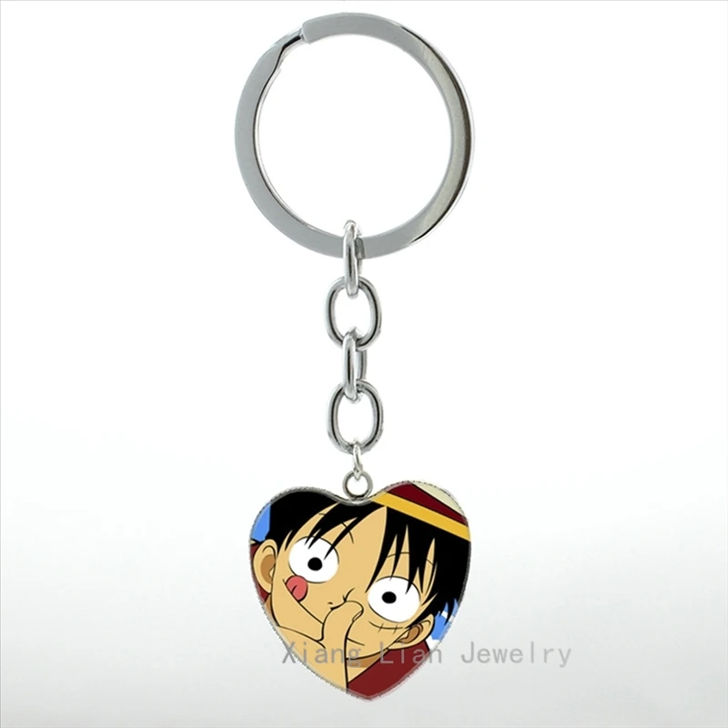One Piece Anime Keychain Heart Pendant | One piece Merchandise | Up to ...