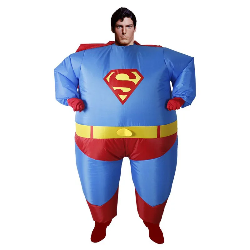Inflável superman traje do carnaval cosplay traje de super heróis traje ...