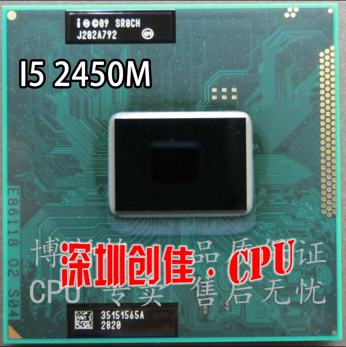 Original Processor Intel I5 2450M SR0CH I5 2450M SROCH 2.5G/3M HM65 ...