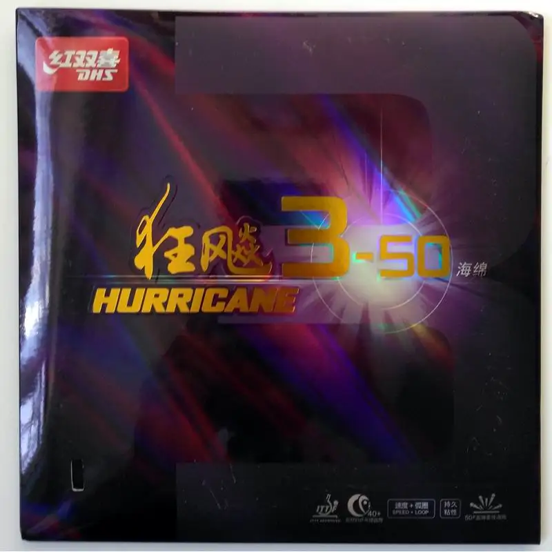Original Dhs Hurricane 3-50 Table Tennis Rubber Cake Sponge Dhs Table ...