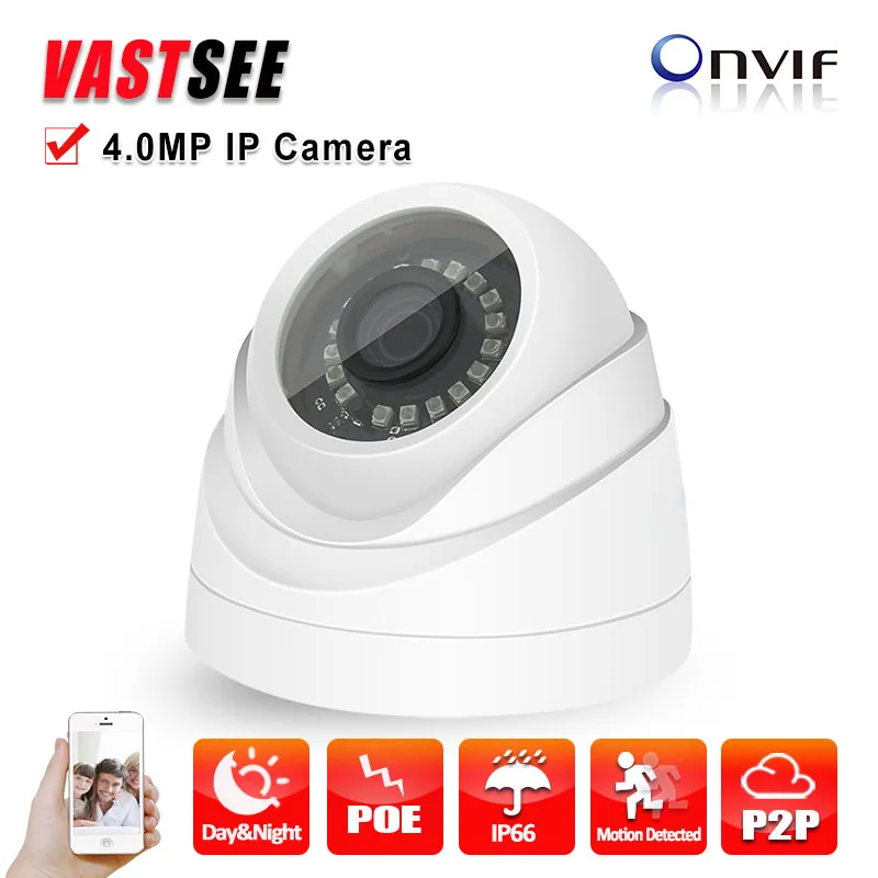 Mini FULL HD 4.0MP IP Camera POE P2P room dome indoor onvif2.4 H.265/H ...