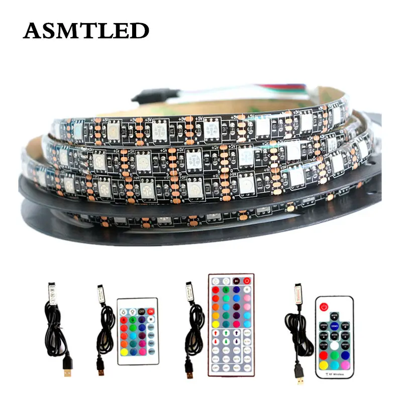 Aliexpress.com : Buy 1Set USB Powered 5V RGB LED Strip Black light ...