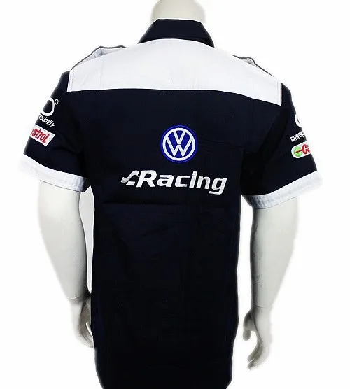 NEW 2015 Vw overalls Summer uniform men shirt masses Car smock F1 ...
