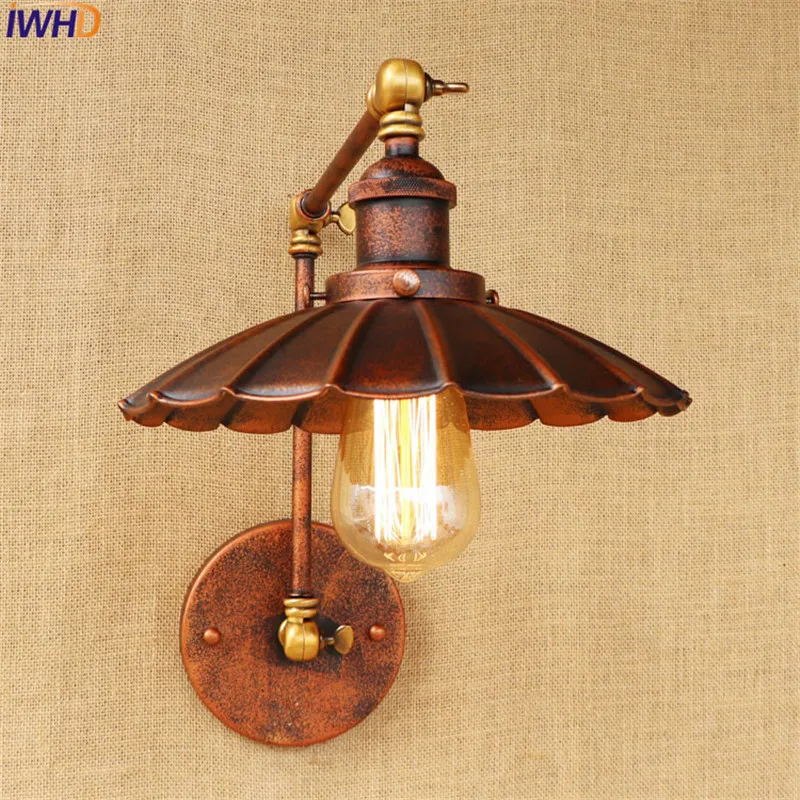 Retro Loft Vintage Wall Lamp Home Lighting Industrial Edison Swing Long ...