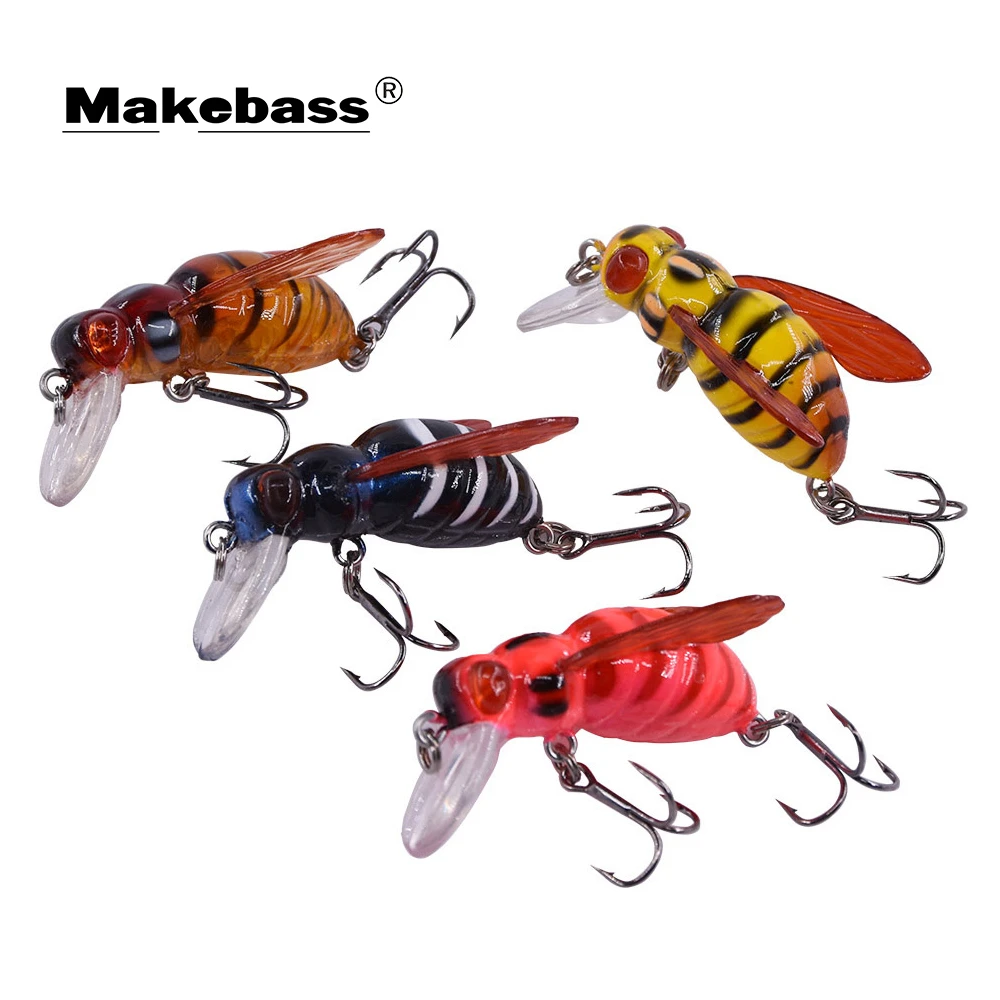 Makebass Carnada Artificial Bee-shaped Fishing Bait Insect Bumblebee ...