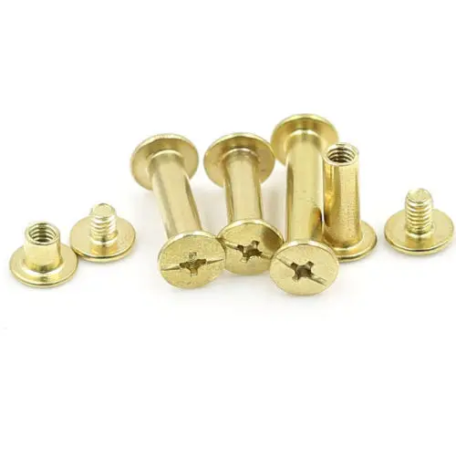 M5-6mm-100mm-Length-phillips-male-to-female-screws-brass-plating-book ...