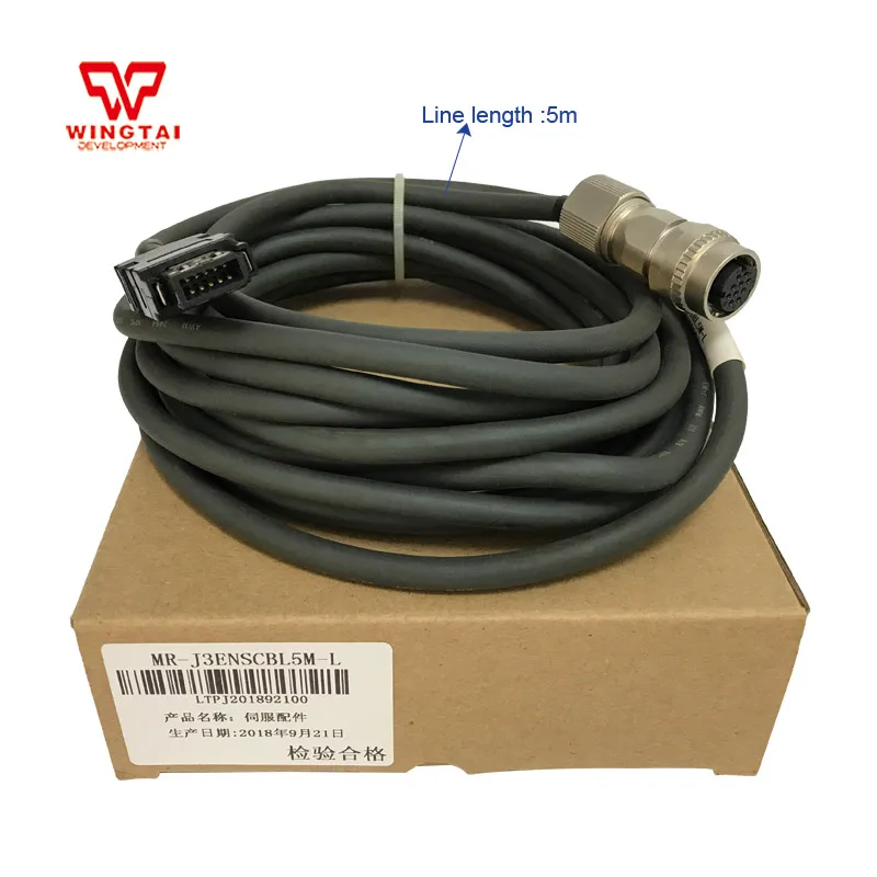 100% Mitsubishi Je J4 Servo Motor Encoder Wire Mr-j3enscbl5m-l Pure ...