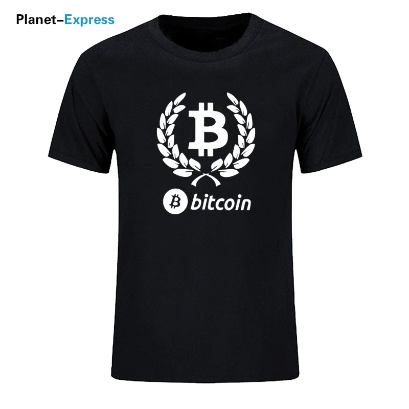 Digital currency Bitcoin Logo Cotton T shirt Casual O Neck T Shirt ...