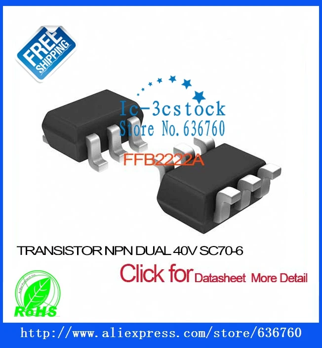 Ffb2222a Transistor Npn Dual 40v Sc70-6 Ffb2222a 2222 Ffb2222 2222a ...