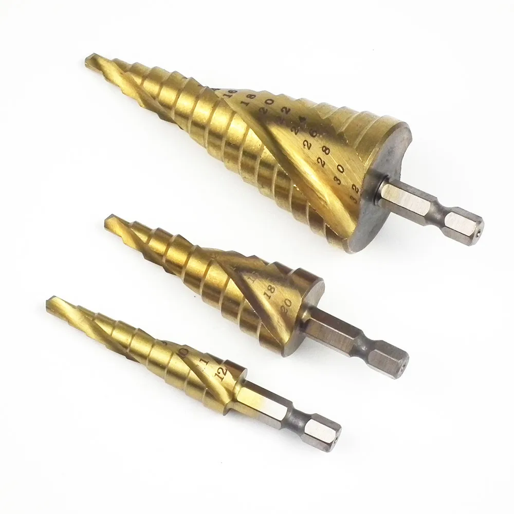3pcs hex shank cone drill countersink drill bit set woodworking hss ... 3pcs hex shank cone drill countersink drill bit set woodworking hss ...