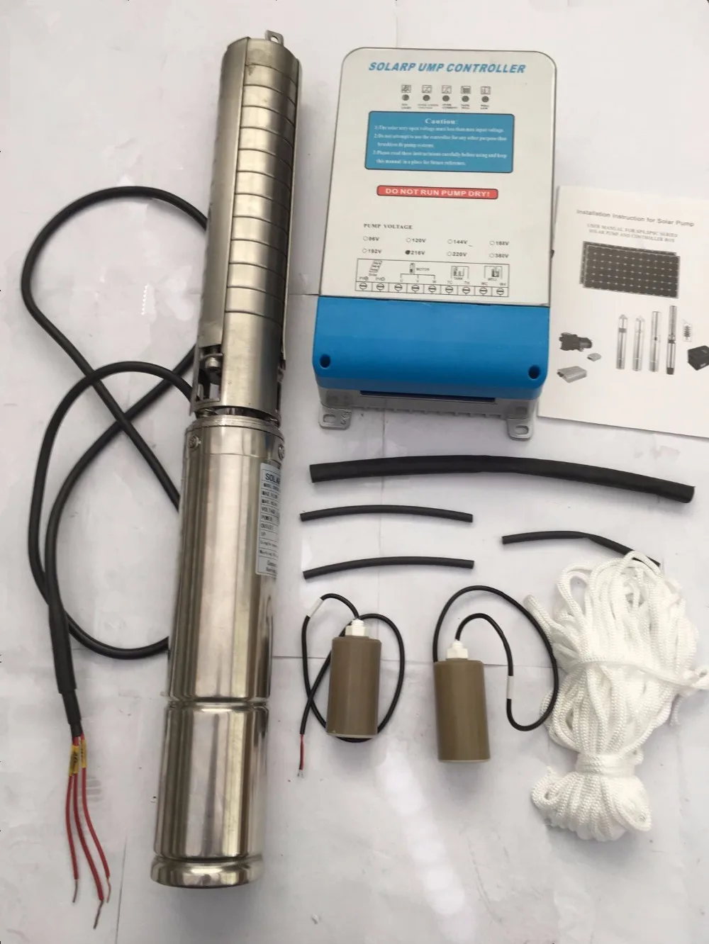 Topmonking Dc216v 2200w 180m Lift 3 Inch Solar Submersible Irrigation Water Pump Wwith Mppt ...