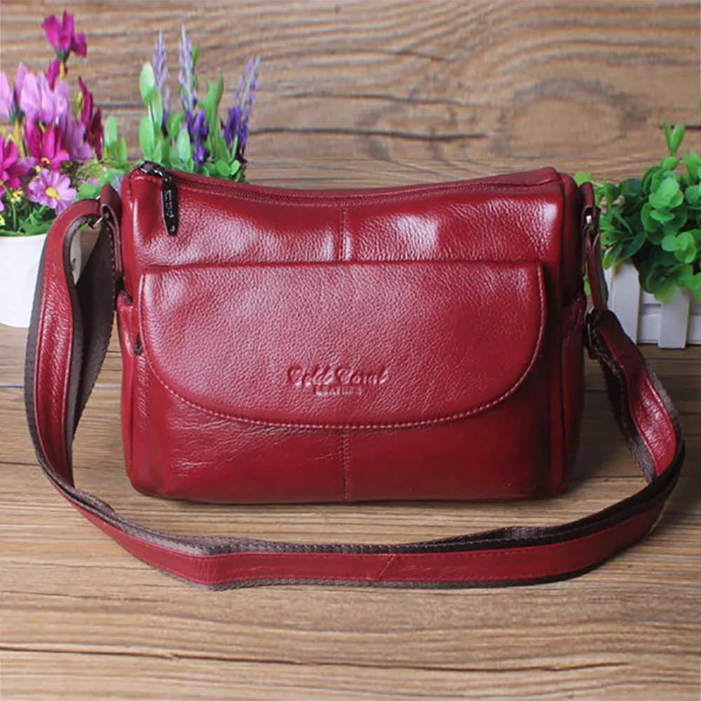 100% Genuine Leather Women Shoulder Bag Fashion Trend Ladies Satchel ...