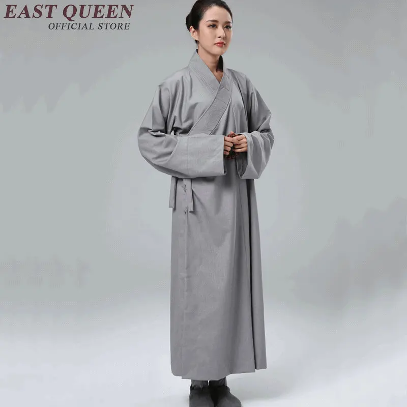 Female-pure-color-buddhist-monk-robes-Shaolin-monk-uniform-for-ladies ...