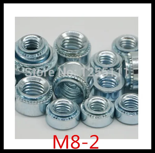100pcs/lot High Quality M8 2 steel with zinc Pressure riveting nut ...