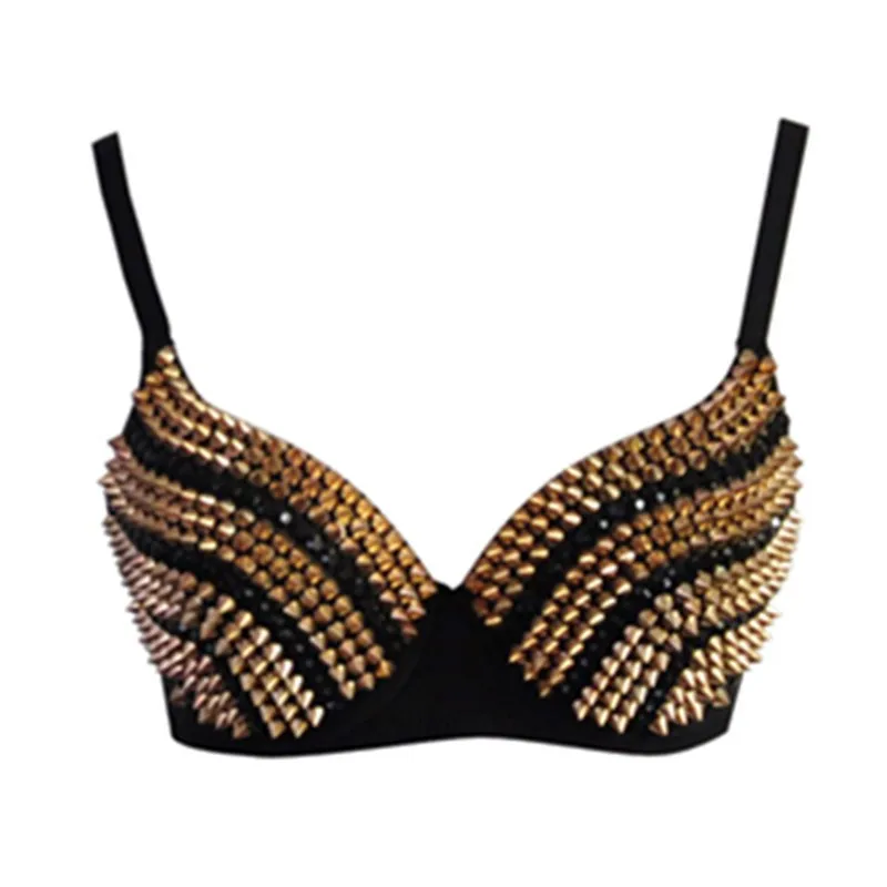 Drag Queen Metallic Spiked Bra - Queerks™