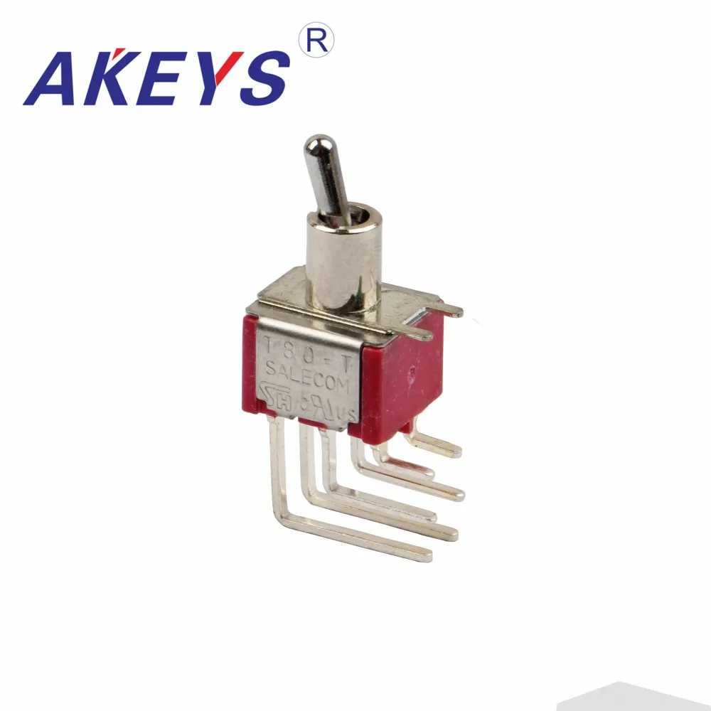 10PCS MTS-202-C4-NO-6.9mm T80-t 6MM bend foot rocker arm switch rocker ...