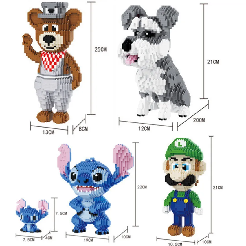 Kaufen Balody Cartoon Figuren Serie Stich Blöcke Diamant Mario Modell ...