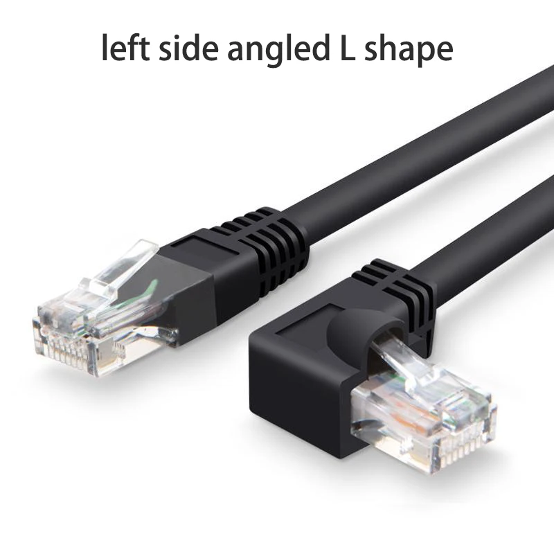 RJ45 cable 24awg 586B CAT6 UTP side angled L shape rj45 patch cord l ...