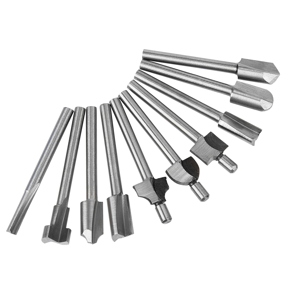 10pcs-1-8-Inch-Router-Bits-HSS-Dremel-Engraving-Router-Bits-for-Rotary ...
