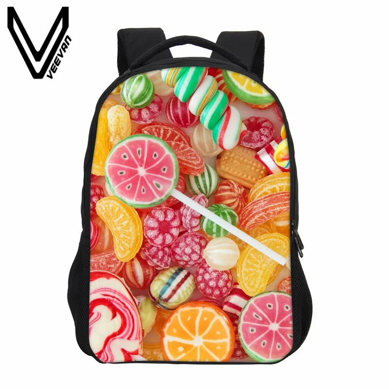 VEEVANV brand Sweety Candy Printing Backpacks Girls Cute Shoulder Bags ...
