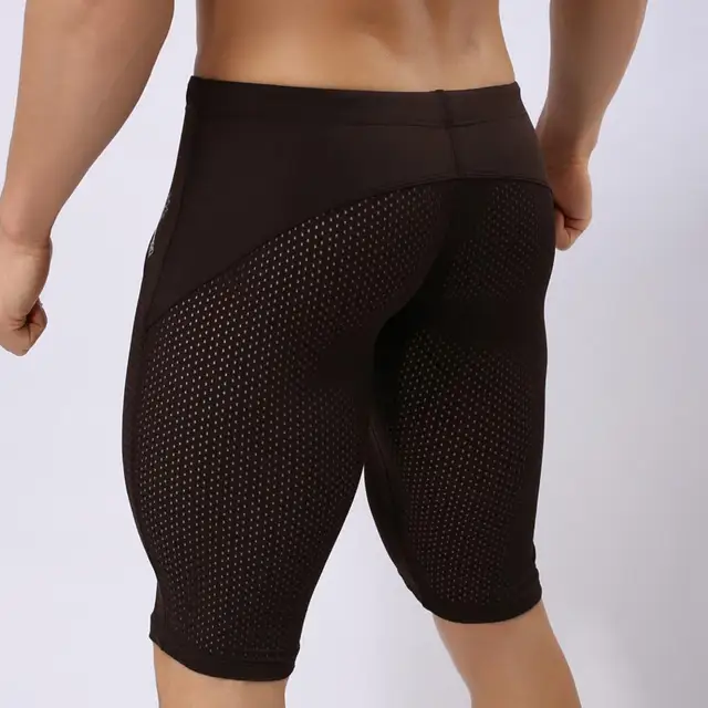 Mens Mesh Swimwear Brave Person Swim Wear Shorts Swimming Trunks