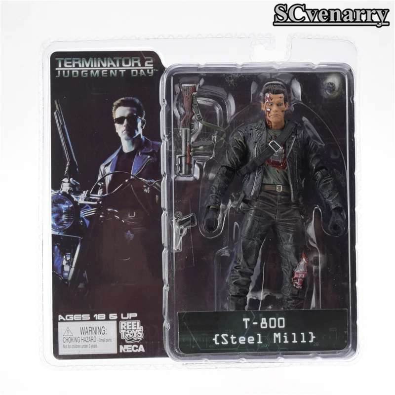 NECA The Terminator 2 Action Figure T 800 T 800 Steel Mill PVC Figure ...