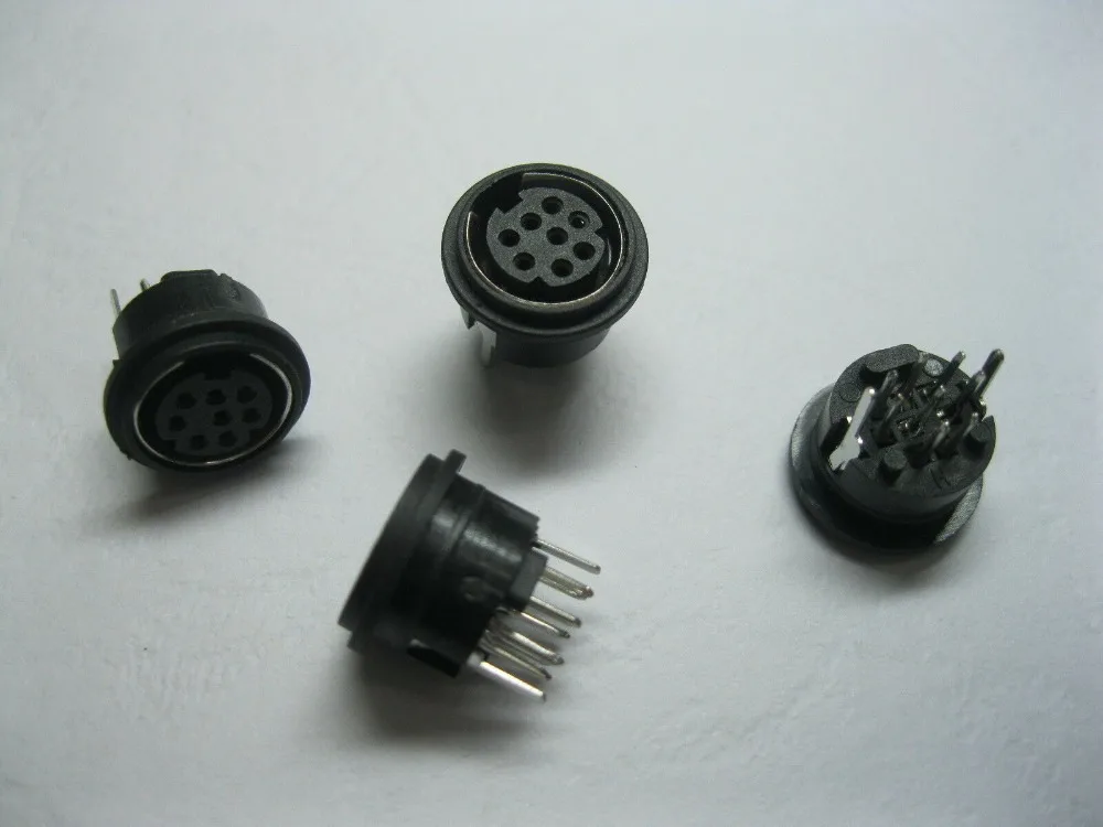 Mini 8 Pin Circular Pcb Mount Din Connector 100 Pcs Per Lot Hot Sale ...