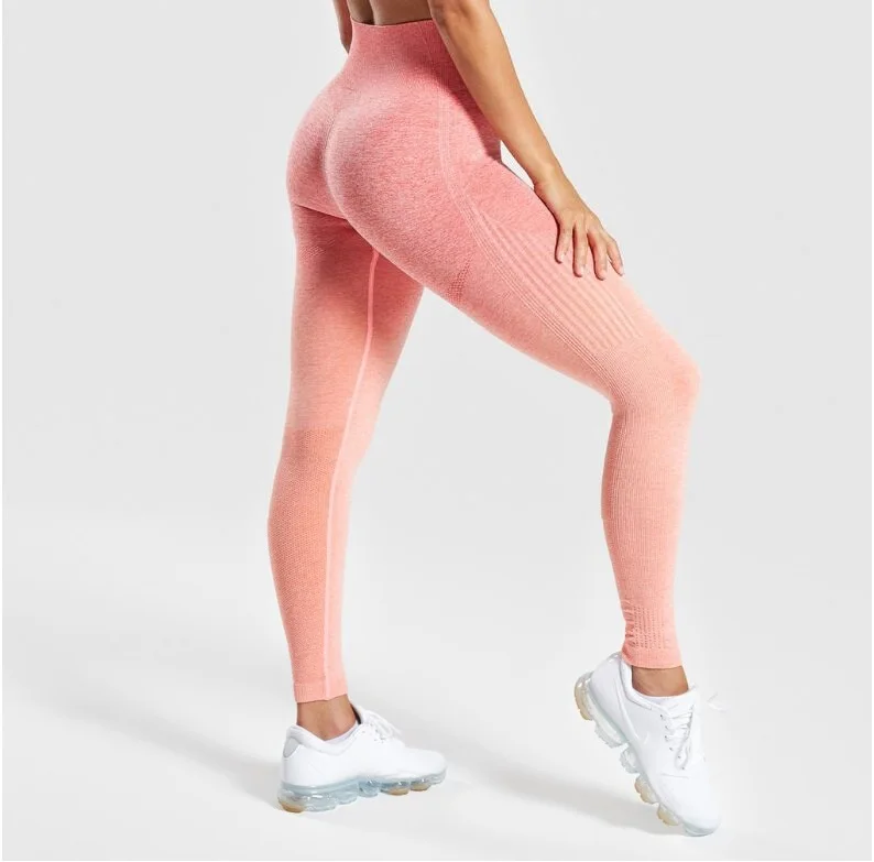Tights Woman Sports Fitness Jogging Stretch Gradient Sport Yoga