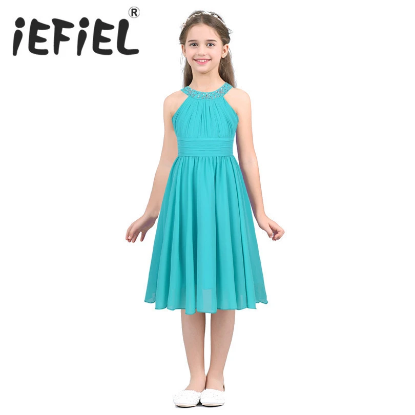 Iefiel Kids Girls Children Teenager Wedding Princess Dress Elegant ...
