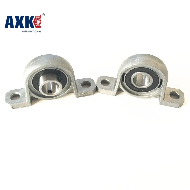 AXK 2X Machine KP001 Set Screw Pressed Steel Solid Base Pillow Block ...