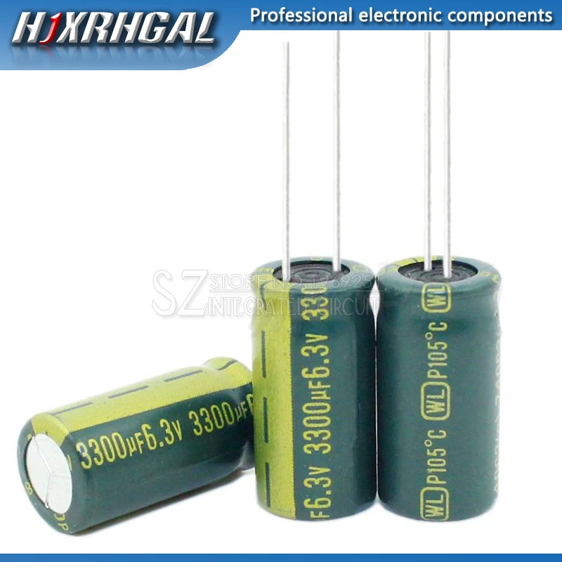 Capacitor eletrolítico de alumínio 3300uf 6.3v 10*20, capacitor ...