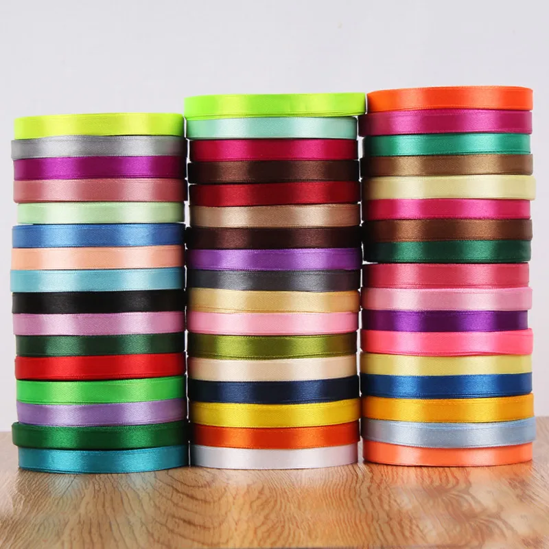10mm 36 color can choose 25 Yards Silk Satin Ribbon , Wedding ...