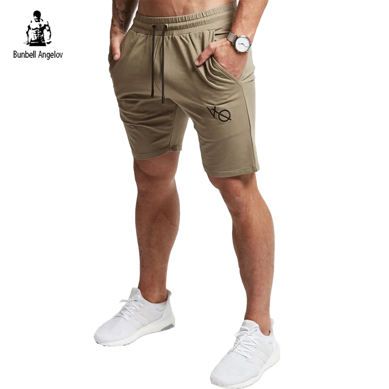 Mens Brand Jogger Sporting Shorts Slimming Fitness Men Black