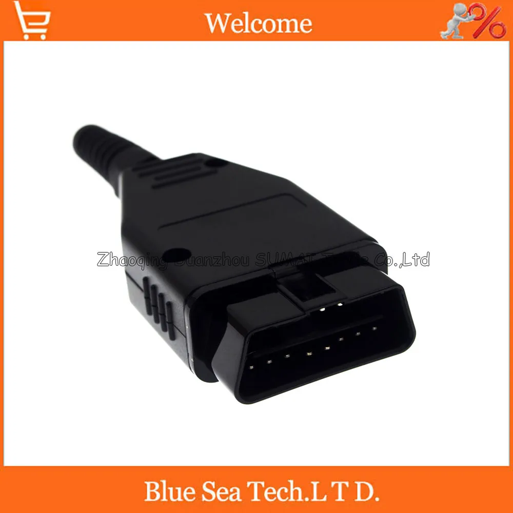 16 Pin Obd2 12v Male Plug Connector(include Screw And Shell Etc.) For ...